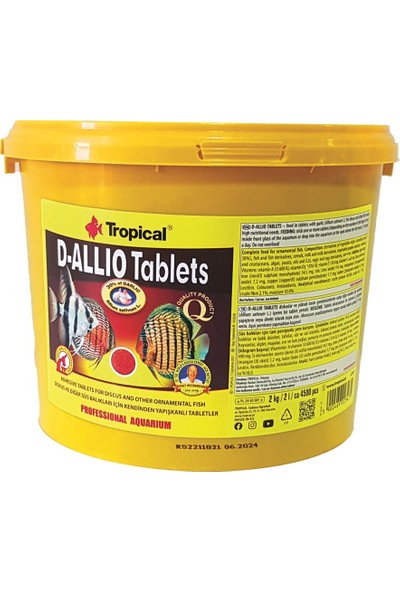 Tropical D- Allio Tablets 250 Adet Tropical D- Allio Tablets 250 Adet