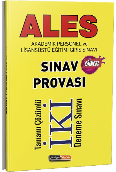 Kariyer Meslek Yayıncılık 2022 ALES Sınav Provası Tamamı Çözümlü 2 Deneme Sınavı Kariyer Meslek Yayıncılık 2022 ALES Sınav Provası Tamamı Çözümlü 2 Deneme Sınavı