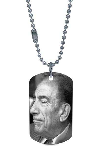 Hero Tasarım Alparslan Türkeş Gümüş Renk Künye / Kolye DFT5576