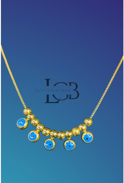 Last Gem Bender Gold Ithal Çelik Nazar Boncuklu Kolye Last Gem Bender Gold Ithal Çelik Nazar Boncuklu Kolye