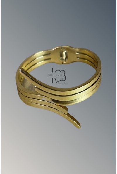 Last Gem Bender Gold Ithal Çelik Şık Kelepçe Bileklik Last Gem Bender Gold Ithal Çelik Şık Kelepçe Bileklik