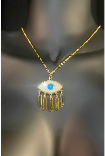 Last Gem Bender Gold Ithal Çelik Nazar Boncuklu Göz Kolye Last Gem Bender Gold Ithal Çelik Nazar Boncuklu Göz Kolye