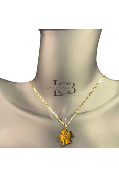 Last Gem Bender Gold Ithal Çelik Yonca Kolye Last Gem Bender Gold Ithal Çelik Yonca Kolye
