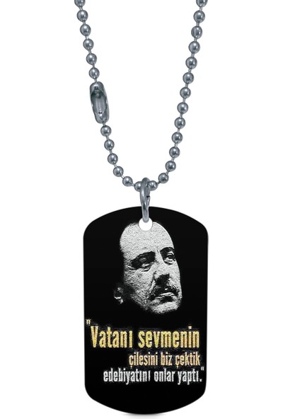 Hero Tasarım Muhsin Yazıcıoğlu Gümüş Renk Künye / Kolye DFT5640