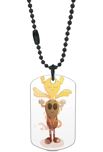 Hero Tasarım Gumball Siyah Renk Künye / Kolye DFT2497