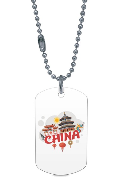 Hero Tasarım Çin Gümüş Renk Künye / Kolye DFT2305