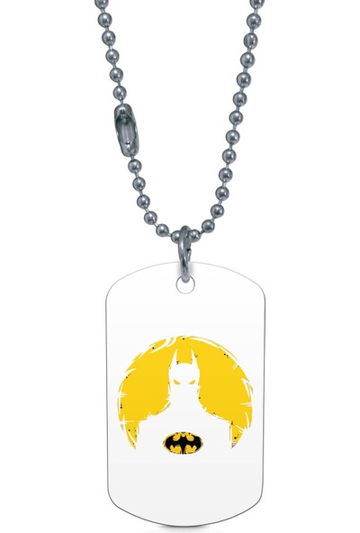 Hero Tasarım Batman Gümüş Renk Künye / Kolye DFT214