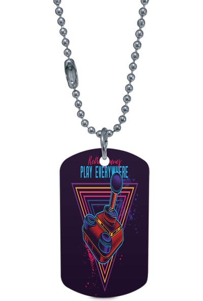 Hero Tasarım Play Everywhere Gümüş Renk Künye / Kolye DFT5366 Hero Tasarım Play Everywhere Gümüş Renk Künye / Kolye DFT5366