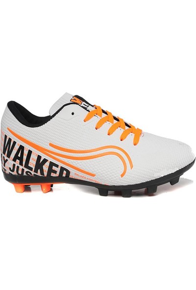 Walked Beyaz Turuncu Krampon Erkek Çocuk Futbol Ayakkabı Walked Beyaz Turuncu Krampon Erkek Çocuk Futbol Ayakkabı