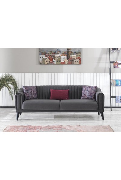 Ipek Mobilya Moon 3'lü Koltuk ( Gri )