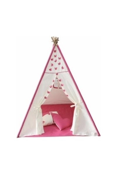 Campish Kids Pembe Kelebekli Çocuk Oyun Çadırı
