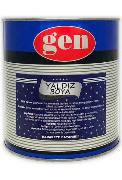 Gen Yaldız Boya Aluminyum 2,5 kg Gen Yaldız Boya Aluminyum 2,5 kg