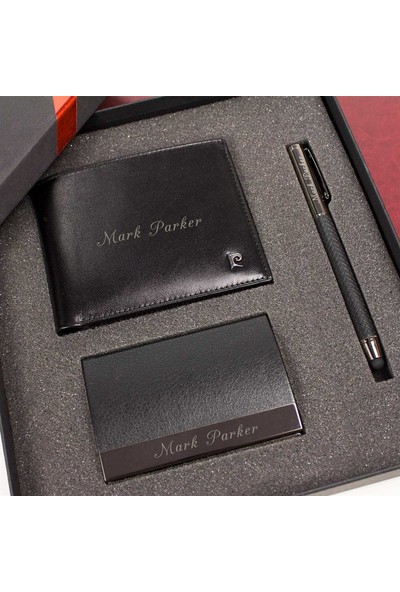 Pierre Cardin Pierre cardin Deri Erkek Cüzdanı Kartvizitlik ve Kalem Seti P2368