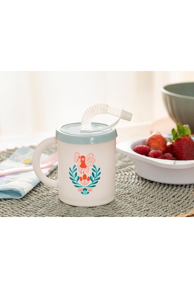 English Home Fairy Plastik Pipetli Bardak 210 ml Mavi English Home Fairy Plastik Pipetli Bardak 210 ml Mavi