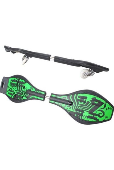 Kahraman Oyuncak Taşıma Çantalı 2 Tekerlekli Deluxe Dura-Strong Yeşil Kaykay (Waveboard) Şeytan Kaykay