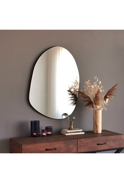 WWB Barcelona Collection Dayanıklı Pvc Çerçeveli Asimetrik Oval Yuvarlak Ayna – Modern, Dekoratif, Şık, Kaliteli - Salon, Yatak Odası ve Banyo Için Büyük Dairesel Duvar Aynası (55 x 75 x 3 Cm) WWB Barcelona Collection Dayanıklı Pvc Çerçeveli Asimetrik Oval Yuvarlak Ayna – Modern, Dekoratif, Şık, Kaliteli - Salon, Yatak Odası ve Banyo Için Büyük Dairesel Duvar Aynası (55 x 75 x 3 Cm)