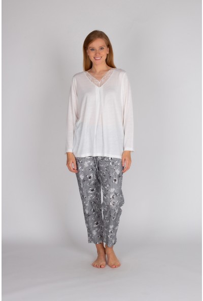 Hays Kadın Büyük Beden Uzun Pijama Takımı