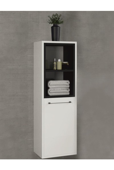 Denko Latte 35 cm Mdf Beyaz Banyo Boy Dolabı Denko Latte 35 cm Mdf Beyaz Banyo Boy Dolabı