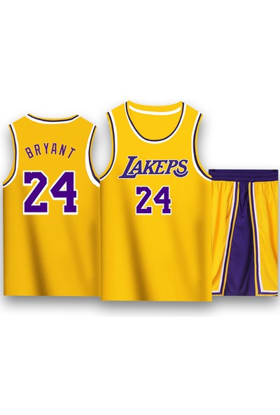 Populars Nba All-Star Lakers Basketbol Forması - Sarı L (Yurt Dışından)