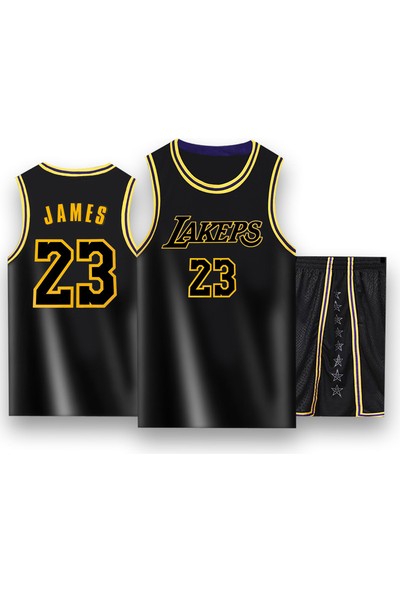 Populars Nba All-Star Lakers Basketbol Forması - Siyah Xxxxxl (Yurt Dışından)