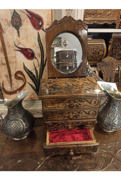 Taybars Art Katlı Mücevher Sandığı (Ceviz)