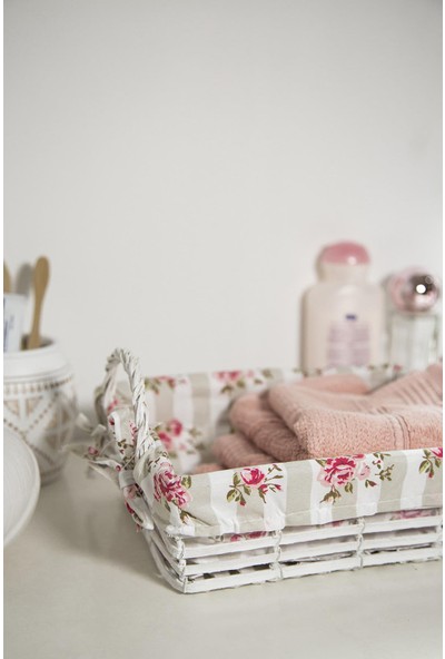 İrya Home Irya Hasır Sepet Beyaz 19X29X13 cm