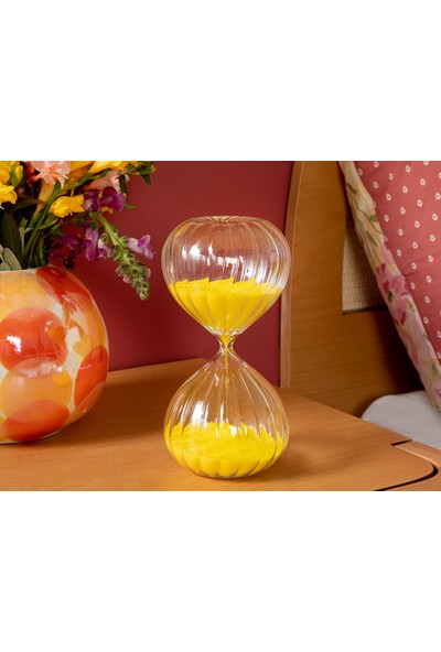 English Home Pumpkin 45 Dk Kum Saatı 10X10X20 cm Sarı