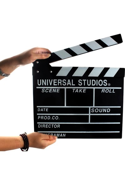 Mobgift Mogift Büyük Boy Ahşap Sinema Klaketi