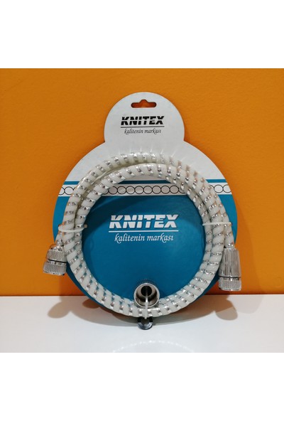 Knitex Nikelajlı 150 cm Beyaz-Krom Duş Hortumu KTX-557 Knitex Nikelajlı 150 cm Beyaz-Krom Duş Hortumu KTX-557