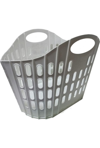 Almital Miracle 38 Litre Katlanabilir Çamaşır Sepeti Organizer Beyaz