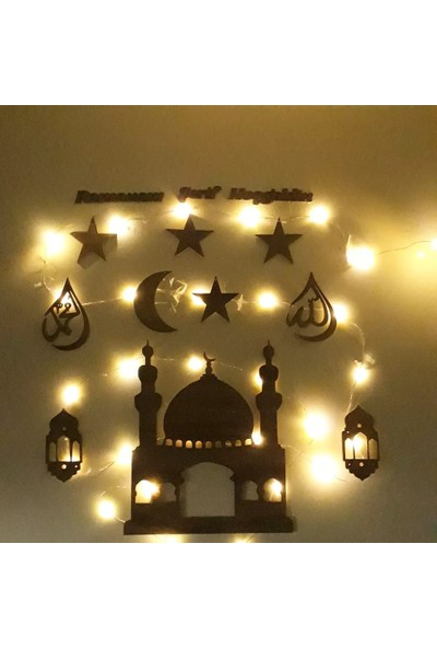 Başarı Atölye Ahşap Işıklı Ramazan Seti