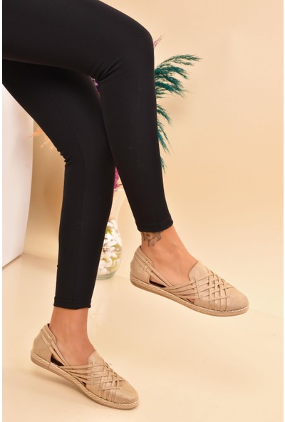 Modaonn Hasır Işlemeli Babet Hasır Örgü Babet Modaonn Hasır Işlemeli Babet Hasır Örgü Babet