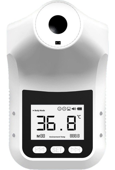Flameer K3 Pro Kızılötesi Duvara Monte Termometre - Beyaz (Yurt Dışından)