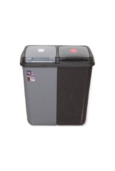 Çavdar Group Çift Bölmeli Kirli Çamaşır Sepeti-Bölmeli Colormatik