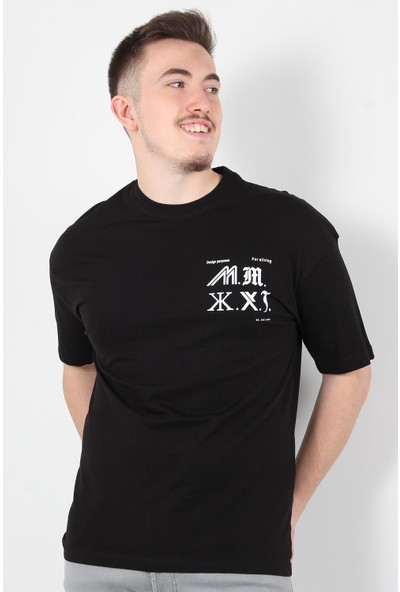 3506 Sol Göğsü ve Sırtı Yazılı Oversize O Yaka Tshirt 3506 Sol Göğsü ve Sırtı Yazılı Oversize O Yaka Tshirt