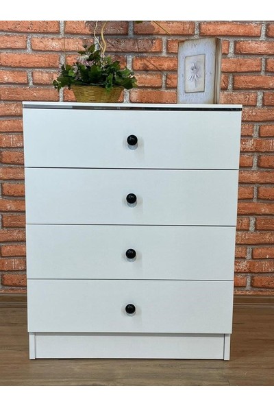 Ipek Mobilya Lanza 4 Çekmeceli Çamaşırlık Beyaz Ipek Mobilya Lanza 4 Çekmeceli Çamaşırlık Beyaz