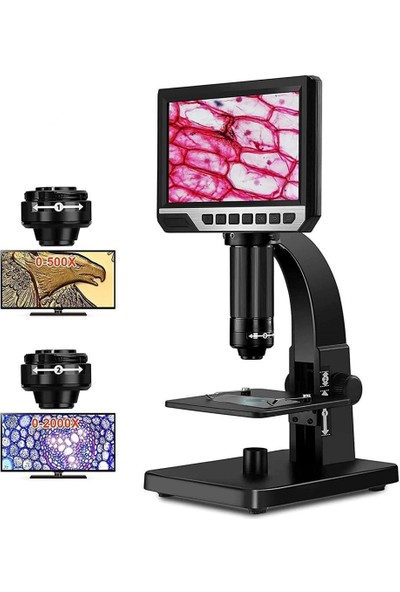 Elikliv LCD Dijital Mikroskop 2000X 7 Elikliv LCD Dijital Mikroskop 2000X 7