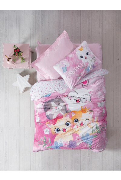 Cotton Box Junior Tek Kişilik Nevresim Takımı Missy Pembe Cotton Box Junior Tek Kişilik Nevresim Takımı Missy Pembe