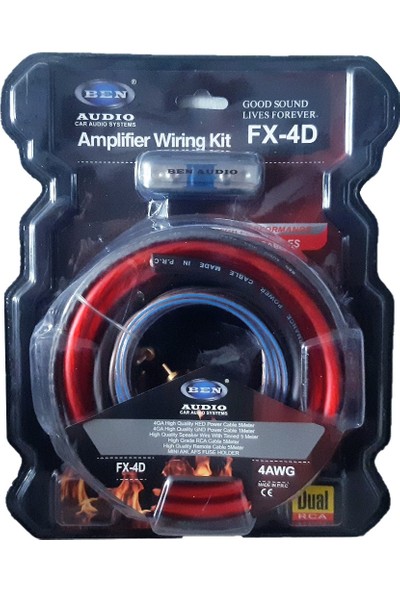 Ben Audio Fx-4d 4ga Profesyonel Anfi Kablo Seti Vakumlu