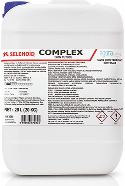 GEMAŞ Havuz Iyon Tutucu-Sertlik Stabilizatörü Selenoid Complex 10 kg GEMAŞ Havuz Iyon Tutucu-Sertlik Stabilizatörü Selenoid Complex 10 kg