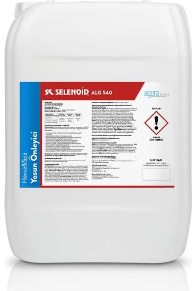 GEMAŞ Havuz Yosun Önleyici Selenoid Alg S40 10 kg