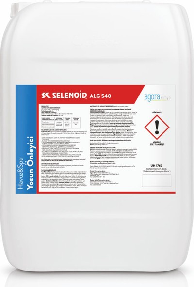 GEMAŞ Havuz Yosun Önleyici Selenoid Alg S40 20 kg