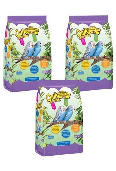 Quik Yavru Muhabbet Yemi 400GR x 3 Adet