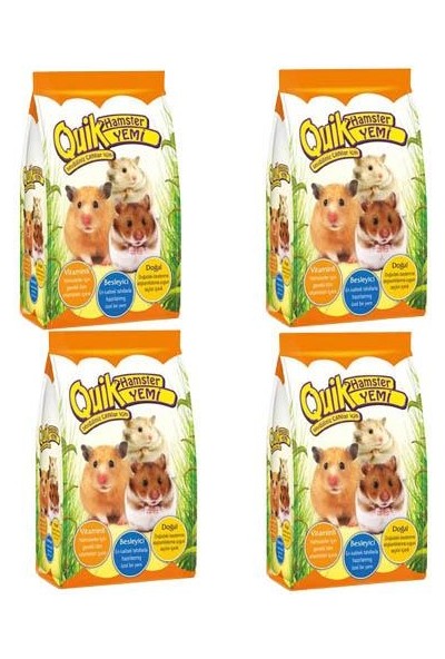 Quik Hamster Yemi 500 gr x 4 Adet Quik Hamster Yemi 500 gr x 4 Adet