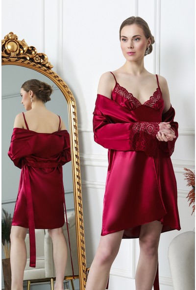 EXCLUSIVE Saten Gecelik Sabahlık Takımı EXCLUSIVE Saten Gecelik Sabahlık Takımı