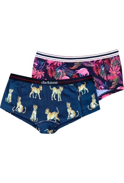 Darkzone Flamingo-Kaplan Desenli Dijital Baskılı 2'li Kadın Hipster Darkzone Flamingo-Kaplan Desenli Dijital Baskılı 2'li Kadın Hipster