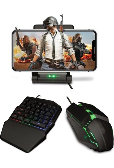 Etiget Pubg Oyun Konsolu Seti Rgb Klavye, Mouse ve Telefon Soğutucu Stant Etiget Pubg Oyun Konsolu Seti Rgb Klavye, Mouse ve Telefon Soğutucu Stant