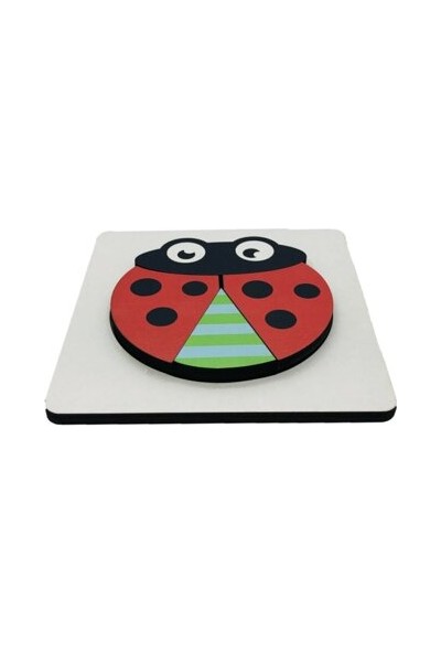 Wusta Kids Eğitici Eşleşmeli Bultak Oyuncak, 3D Ahşap Eğitici Puzzle Uğur Böceği Wusta Kids Eğitici Eşleşmeli Bultak Oyuncak, 3D Ahşap Eğitici Puzzle Uğur Böceği
