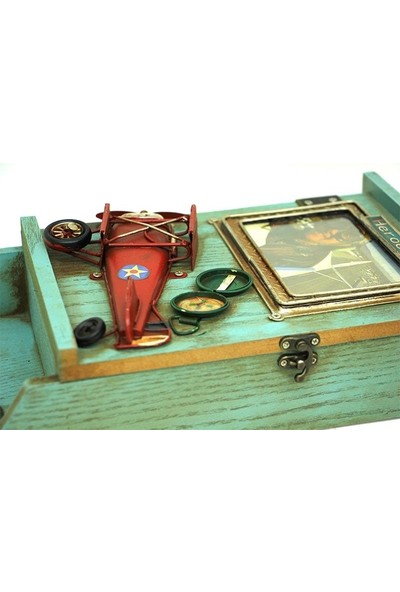Tazador Dekoratif Kutu Anahtarlık Çerçeveli Vintage Askılık Hediyelik