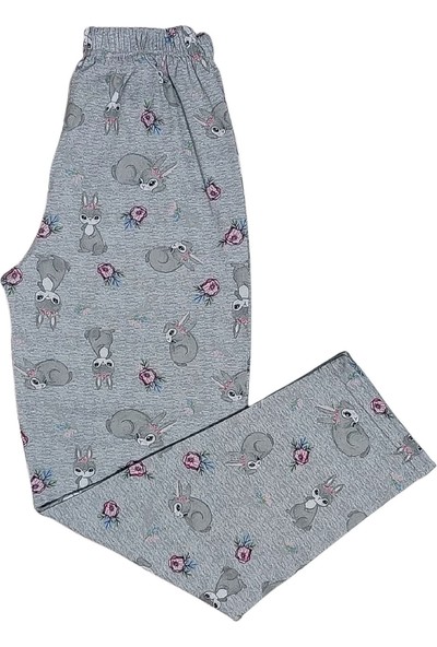 Bubi Giyim Tavşan Desenli Kadın Penye Pijama Altı